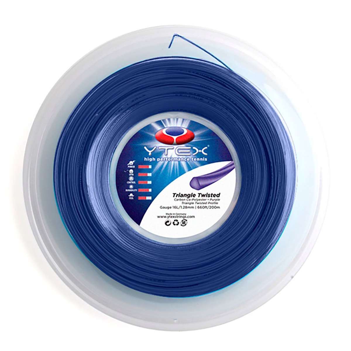 Triangle Twisted Purple - Co-Poly | YTEX Tennis Strings – ytexstrings
